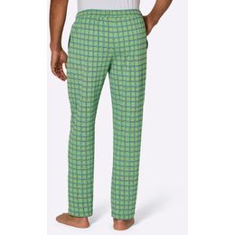 w&auml;schepur W&Auml;SCHEPUR Herren Schlafhose, Gr. 52apfel, bedruckt, 100% Baumwolle, gemustert, kariert, mehrfarbig, Hosen