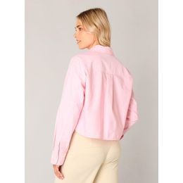 Base Level Damen Hemdbluse "Bea", pink, Gr. 38, unifarben, Web, Obermaterial: 100% Baumwolle, Blusen, kurz, mit Brusttasche