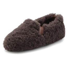 ELBSAND Damen Hausschuh "Pantolette, Pantoffel, H&uuml;ttenschuh", Gr. 36braun, Obermaterial: 100% Polyester. Decksohle: 100% Polyester. Futter: 100%
