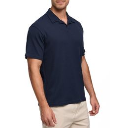 INDICODE Herren Poloshirt "INBimle"sky captain, Gr. XL, Waffelmuster, Single Jersey, Obermaterial: 60% Baumwolle, 40% Polyester, Shirts