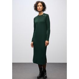 Street One Damen Midikleidevernight gr&uuml;n, Gr. 44, unifarben, Stoff, 63% Polyester, 34% Viskose, 3% Elasthan, Kleider, in Unifarbe