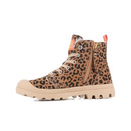 Palladium Damen Winterboots "PAMPA HI ZIP WL LEO", Gr. 37, braun, Leder, Schuhe, Winterschuhe, Schn&uuml;rboots, Winterstiefel, wasserabweisend & gef&uuml;ttert