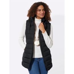 Casual Looks Damen Steppweste, schwarz, Gr. 40, unifarben, 100% Polyester, Westen