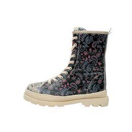 DOGO Damen Stiefelette "Gisele Schn&uuml;rstiefel Boots You Decide Damen Stiefeletten, Gisele", Gr. 39, blau, Lederimitat, Schuhe, Handgefertigt
