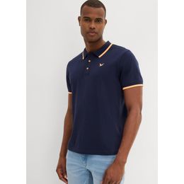 bonprix Piqu&eacute;-Poloshirt aus reiner Bio-Baumwolle (2er Pack), blau, Gr.56/58 (XL), modernes Poloshirt in Piqu&eacute;-Qualit&auml;t mit kleiner Bruststickerei und Kontrastdetails, aus 100% Baumwolle