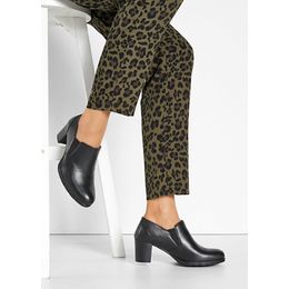 bonprix Hochfrontpumps aus Leder, schwarz, Gr.36, Klassischer Hochfrontpumps aus Leder mit Elastikeinsatz, aus Glattleder