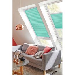 SUNLINES Dachfensterplissee &raquo;Classic Style Crepe&laquo; Lichtschutz verspannt mit F&uuml;hrungsschienen blau Obermaterial: 100% Polyester