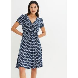 bonprix Jerseykleid aus Viskose-Mix, blau, Viskose