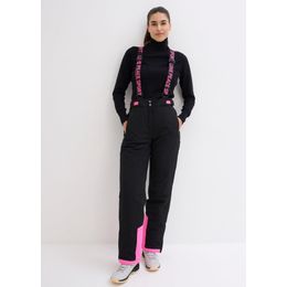 bonprix wasserdichte Ski Funktions-Thermohose mit abnehmbaren Tr&auml;gern, schwarz