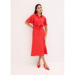 bonprix Blusenkleid mit Bindeband, rot
