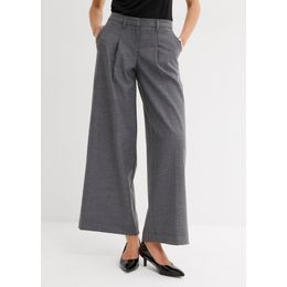bonprix Bundfaltenhose, grau, Gr.42, schicke Bundfaltenhose