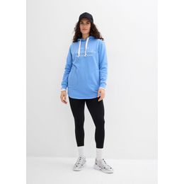 bonprix Jogginganzug mit Long-Sweatshirt und Leggings (2-teilig), blau, Viskose