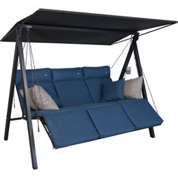 Angerer Freizeitm&ouml;bel Hollywoodschaukel 'Lounge Smart' 3-Sitzer blau 210 x 160 x 145 cm