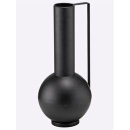 IMPRESSIONEN Vase, Schwarz, Gr. H/B/T ca. 41/19/19 cm, Deko-Artikel, Material: Metall