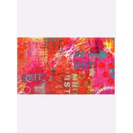 Fu&szlig;matte, Rosa, Gr. 50x70 cm - rechteckig, wash+dry by Kleen-Tex, Fu&szlig;matten, Material: Polyamid. R&uuml;ckseite: Gummi
