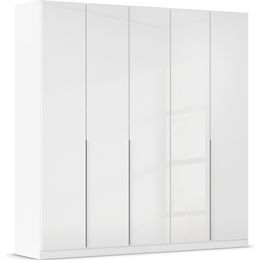 Dreht&uuml;renschrank OTTO HOME "Kleiderschrank Kleiderschr&auml;nke Schrank Garderobe AGORDO mit Glasfront", wei&szlig; (alpinwei&szlig;, glas kristallwei&szlig;), B:226cm H:229cm T:54cm, Holzwerkstoff, Schr&auml;nke, Dreht&uuml;renschrank, durchdachte Innenausstattung, in 7 Breiten und 2 H&ouml;hen MADE IN GERMANY