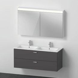 Duravit ME by Starck Doppelwaschtisch mit XBase Schrank, mit Spiegelschrank, XB006804949,
