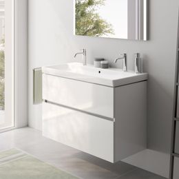 Villeroy & Boch Villeroy & Boch Avento Doppelwaschtisch, evineo ineo5 evo Unterschrank B: 98 cm, 2 Ausz&uuml;ge, mit Griffmulde,, 4156A401+BE0725WH,