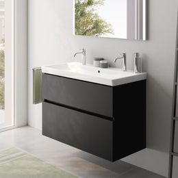 Villeroy & Boch Villeroy & Boch Avento Doppelwaschtisch, evineo ineo5 evo Unterschrank B: 98 cm, 2 Ausz&uuml;ge, mit Griffmulde,, 4156A4R1+BE0725BM,