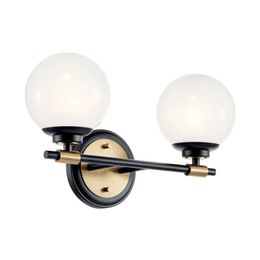Elstead Lighting Benno Wandleuchte, G9, KL-BENNO2-BK-CPZ,