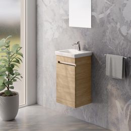 Villeroy & Boch Villeroy & Boch Subway 3.0 Handwaschbecken, evineo ineo5 evo Unterschrank B: 35 cm, mit 1 T&uuml;r, mit Griffmulde,, 437037R1+BE0727OA,