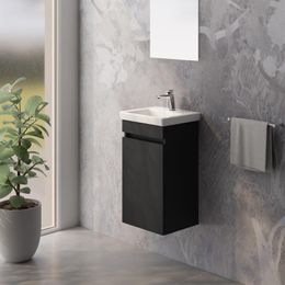 Villeroy & Boch Villeroy & Boch Subway 3.0 Handwaschbecken, evineo ineo5 evo Unterschrank B: 35 cm, mit 1 T&uuml;r, mit Griffmulde,, 437038R1+BE0727BM,