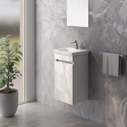 Villeroy & Boch Villeroy & Boch Subway 3.0 Handwaschbecken, evineo ineo5 evo Unterschrank B: 35 cm, mit 1 T&uuml;r, mit Griffmulde,, 437038R1+BE0727WM,