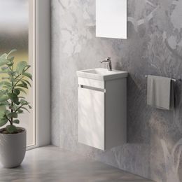 Villeroy & Boch Villeroy & Boch Subway 3.0 Handwaschbecken, evineo ineo5 evo Unterschrank B: 35 cm, mit 1 T&uuml;r, mit Griffmulde,, 437038RW+BE0727WM,