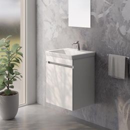 Villeroy & Boch Villeroy & Boch Subway 3.0 Handwaschbecken, evineo ineo5 evo Unterschrank B: 48 cm, mit 1 T&uuml;r, mit Griffmulde,, 4370FGRW+BE0728WM,