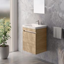 Villeroy & Boch Villeroy & Boch Subway 3.0 Handwaschbecken, evineo ineo5 evo Unterschrank B: 48 cm, mit 1 T&uuml;r, mit Griffmulde,, 4370FGR1+BE0728OA,