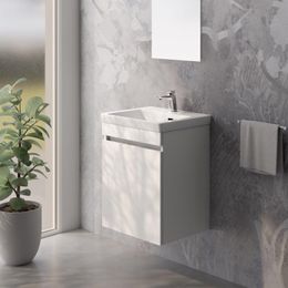 Villeroy & Boch Villeroy & Boch Subway 3.0 Handwaschbecken, evineo ineo5 evo Unterschrank B: 48 cm, mit 1 T&uuml;r, mit Griffmulde,, 4370FF01+BE0728WM,