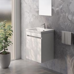 Villeroy & Boch Villeroy & Boch Subway 3.0 Handwaschbecken, evineo ineo5 evo Unterschrank B: 48 cm, mit 1 T&uuml;r, mit Griffmulde,, 4370FFRW+BE0728WM,
