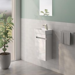 Villeroy & Boch Villeroy & Boch Avento Handwaschbecken, evineo ineo5 evo Unterschrank B: 33 cm, mit 1 T&uuml;r, mit Griffmulde,, 43003LRW+BE0721WH,