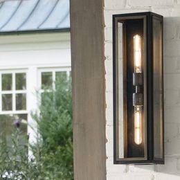 Elstead Lighting Shaw Wandleuchte, E27, QN-SHAW-2M-BK,