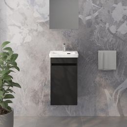 evineo ineo5 evo Unterschrank B: 35 cm, 1 T&uuml;r, mit Griffmulde, f&uuml;r Villeroy & Boch Subway 3.0 Handwaschbecken,, BE0727BM,