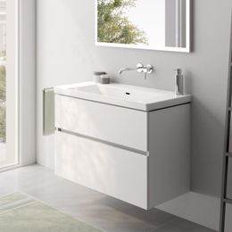 Villeroy & Boch Villeroy & Boch Subway 3.0 Waschtisch, evineo ineo5 evo Unterschrank B: 98 cm, 2 Ausz&uuml;ge, mit Griffmulde,, 4A70A301+BE0725WM,