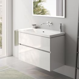 Villeroy & Boch Villeroy & Boch Subway 3.0 Waschtisch, evineo ineo5 evo Unterschrank B: 98 cm, 2 Ausz&uuml;ge, mit Griffmulde,, 4A70A601+BE0725WH,