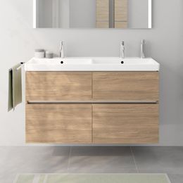 evineo ineo5 evo Unterschrank B: 118 cm, 4 Ausz&uuml;gen, mit Griffmulde, f&uuml;r Villeroy & Boch Avento Doppelwaschtisch,, BE0726OA,