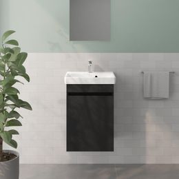 evineo ineo5 evo Unterschrank B: 43 cm, 1 T&uuml;r, mit Griffmulde, f&uuml;r Villeroy & Boch Avento Handwaschbecken,, BE0722BM,