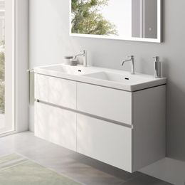 Villeroy & Boch Villeroy & Boch Subway 3.0 Doppelwaschtisch, evineo ineo5 evo Unterschrank B: 128 cm, 4 Ausz&uuml;ge, mit Griffmulde,, 4A71D1RW+BE0734WM,