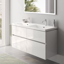 Villeroy & Boch Villeroy & Boch Subway 3.0 Doppelwaschtisch, evineo ineo5 evo Unterschrank B: 128 cm, 4 Ausz&uuml;ge, mit Griffmulde,, 4A71D501+BE0734WH,