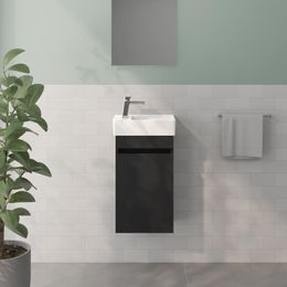 evineo ineo5 evo Unterschrank B: 33 cm, 1 T&uuml;r, mit Griffmulde, f&uuml;r Villeroy & Boch Avento Handwaschbecken,, BE0721BM,