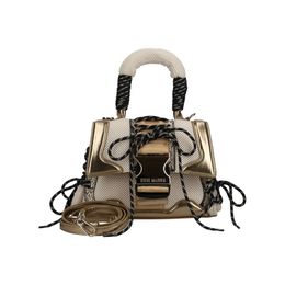 Henkeltasche Steve Madden "Steve Madden Taschen Textil", Damen, Gr. onesize, beige, gold, Textil, Taschen