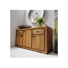 Sideboard Sheesham 148x47x75 braun ge&ouml;lt NATURE BROWN #857