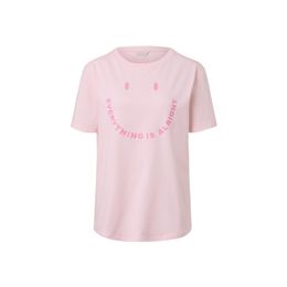 Tchibo - T-Shirt mit Statement-Print - Damen - Gr. M - rosa/print