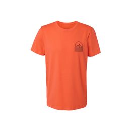 Tchibo - T-Shirt mit Print - Herren - Gr. S - orange/print