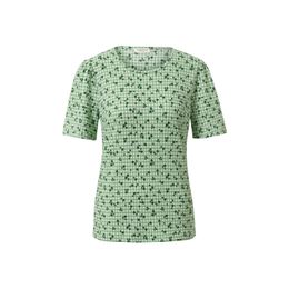 Tchibo - Blusenshirt mit Alloverprint - Damen - Gr. 38 - gr&uuml;n/kariert