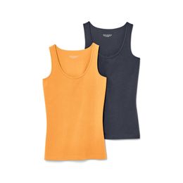 Tchibo - 2 Tops - Damen - Gr. S - orange