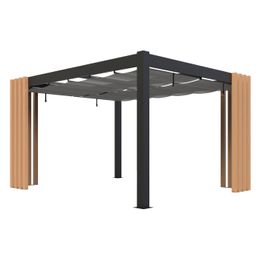 Sojag Pavillon mit Stoffdach - 1x24x239cm - schwarz - Aluminium / Polyester / Polyvinylchlorid