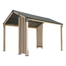 Sojag Pavillon mit Stahldach - 1x15x185cm - schwarz - Aluminium / Stahl / Stahl